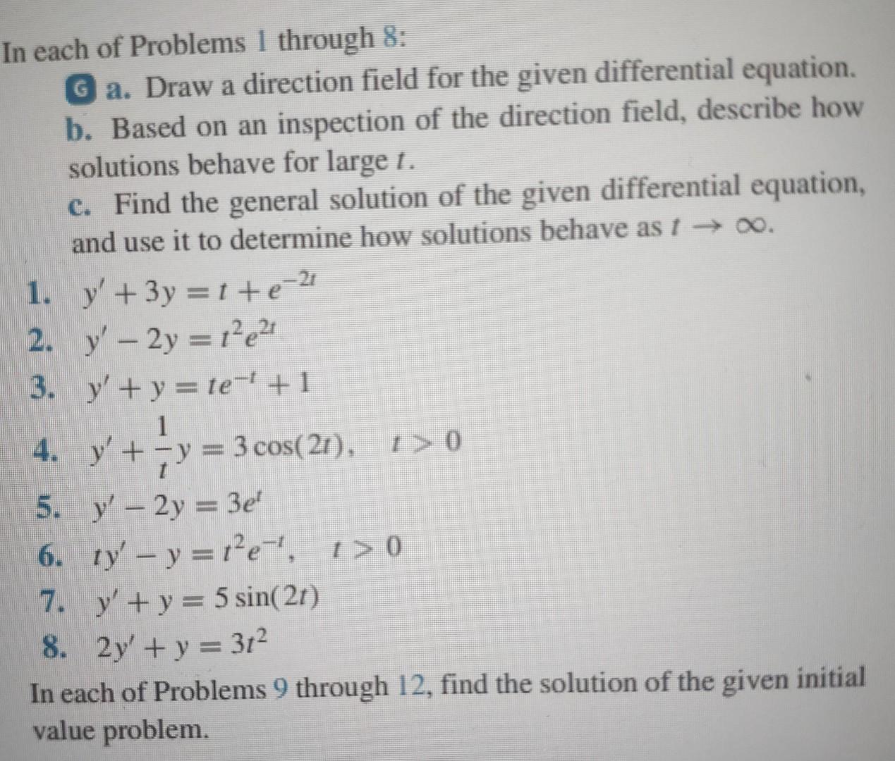 Solved In each of Problems 1 through 8: G a. Draw a | Chegg.com