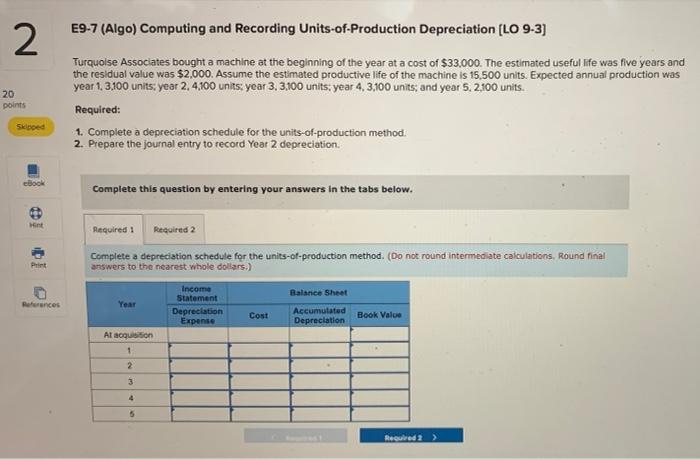 Solved 2 E9-7 (Algo) Computing and Recording | Chegg.com