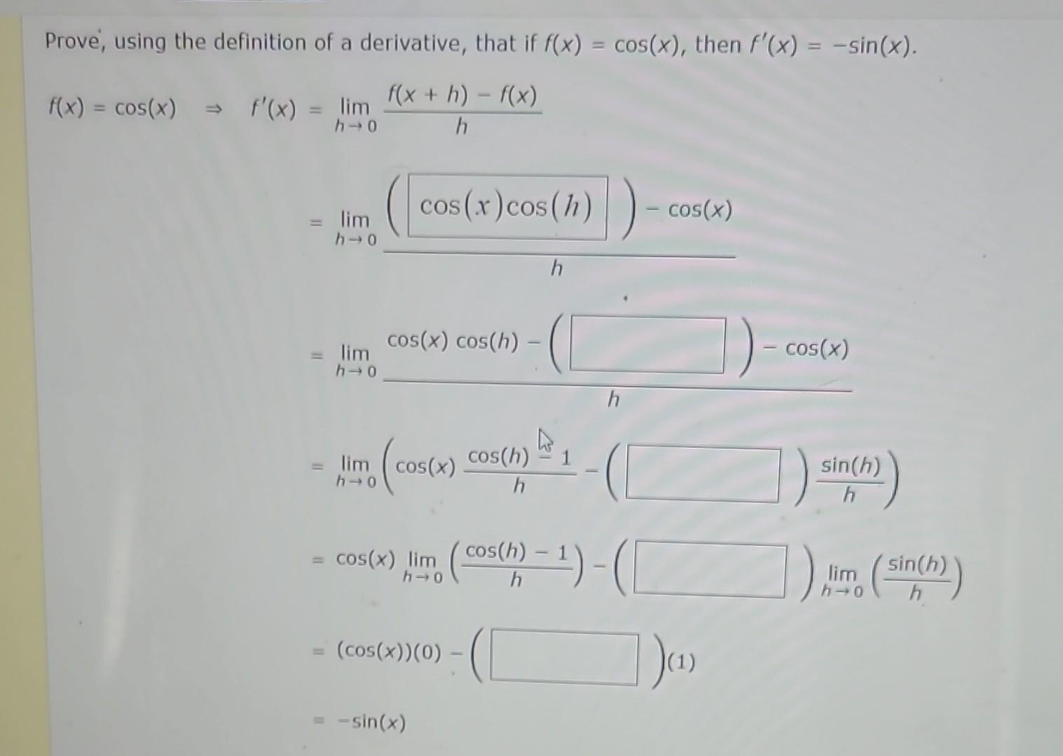 Solved Prove, using the definition of a derivative, that if | Chegg.com