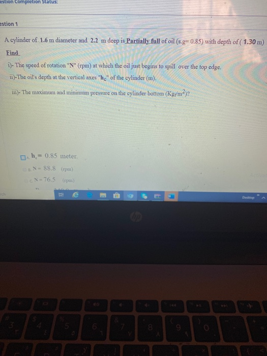 Solved estion Completion Status: estion 1 A cylinder of 1.6 | Chegg.com Solved estion Completion Status: estion 1 A cylinder of 1.6 | Chegg.com