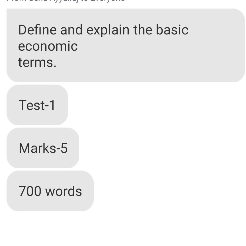 Solved Define and explain the basic economic terms. Test-1 | Chegg.com