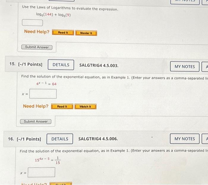 Solved Use the Laws of Logarithms to evaluate the | Chegg.com
