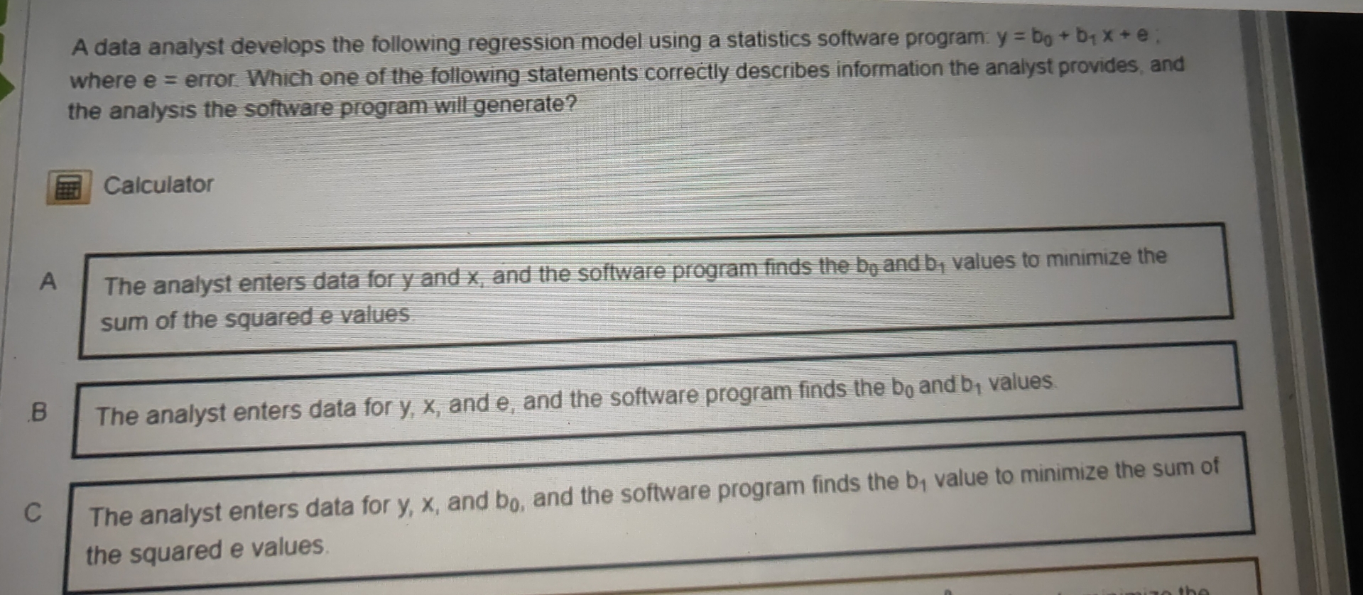 Solved A data analyst develops the following regression | Chegg.com