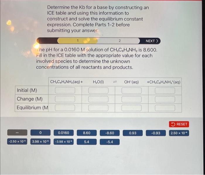 Solved Determine the Kb for a base by constructing an ICE | Chegg.com