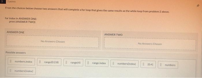 Solved 2oints . From the choices below choose two answers | Chegg.com