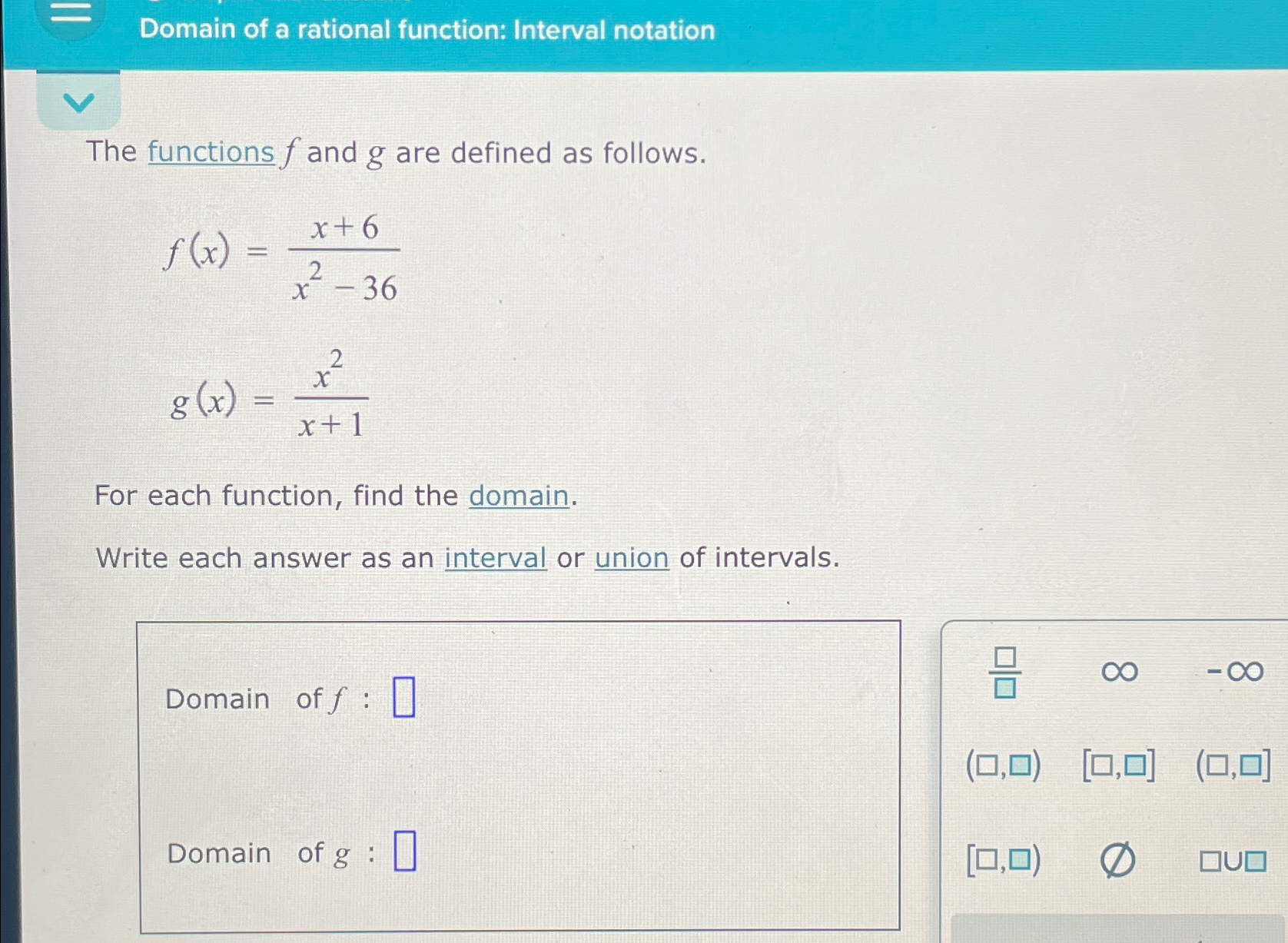 Solved Domain Of A Rational Function Interval Notationthe