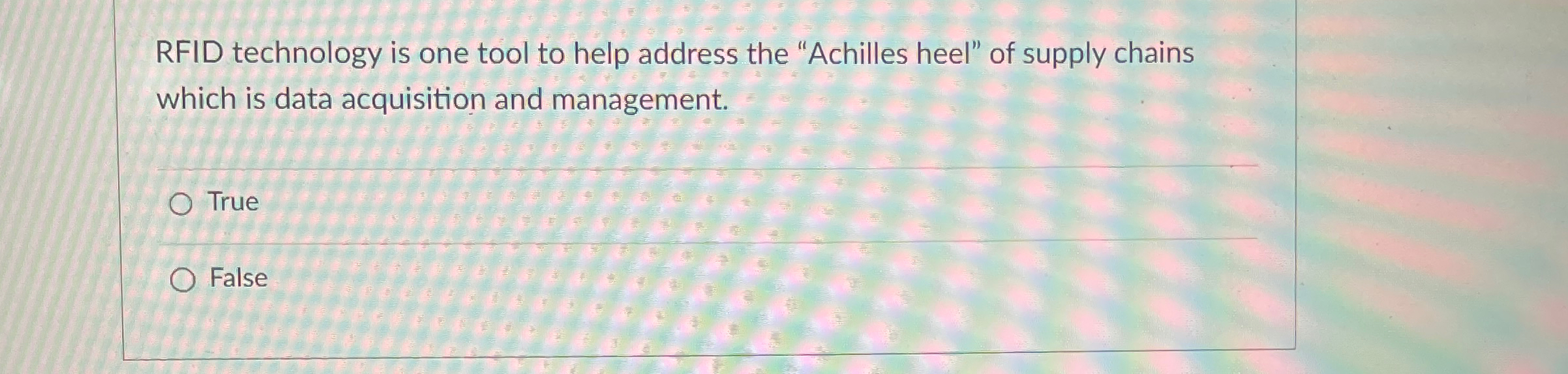 Solved RFID technology is one tool to help address the | Chegg.com