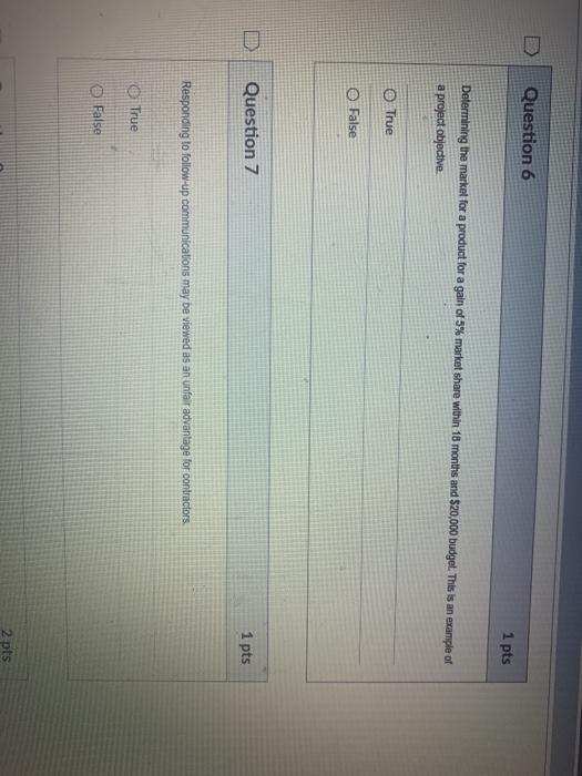 Solved Question 6 1 pts Determining the market for a product | Chegg.com