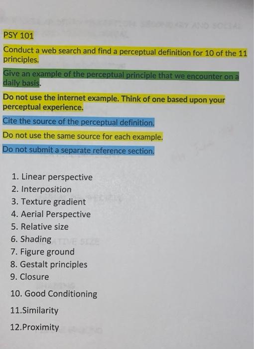 Solved PSY 101 Conduct a web search and find a perceptual | Chegg.com
