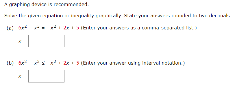Solved A graphing device is recommended.Solve the given | Chegg.com