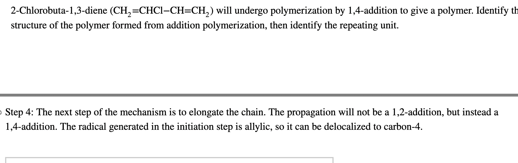 [Solved]: 2-Chlorobuta-1,3-diene ( left( mathrm{CH}_{2}=