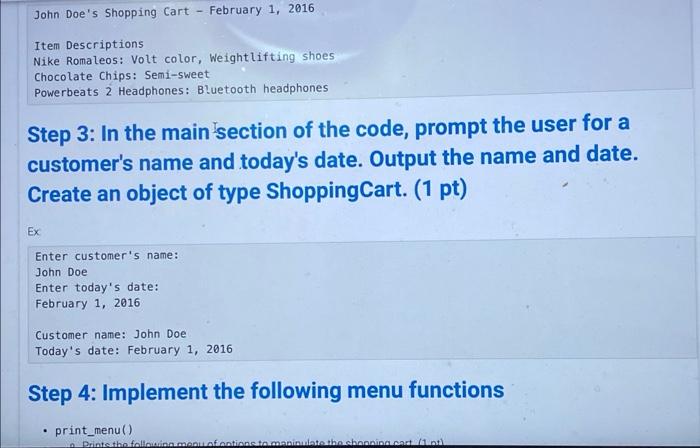 Solved Step 1: Extend the ItemToPurchase class to contain a | Chegg.com