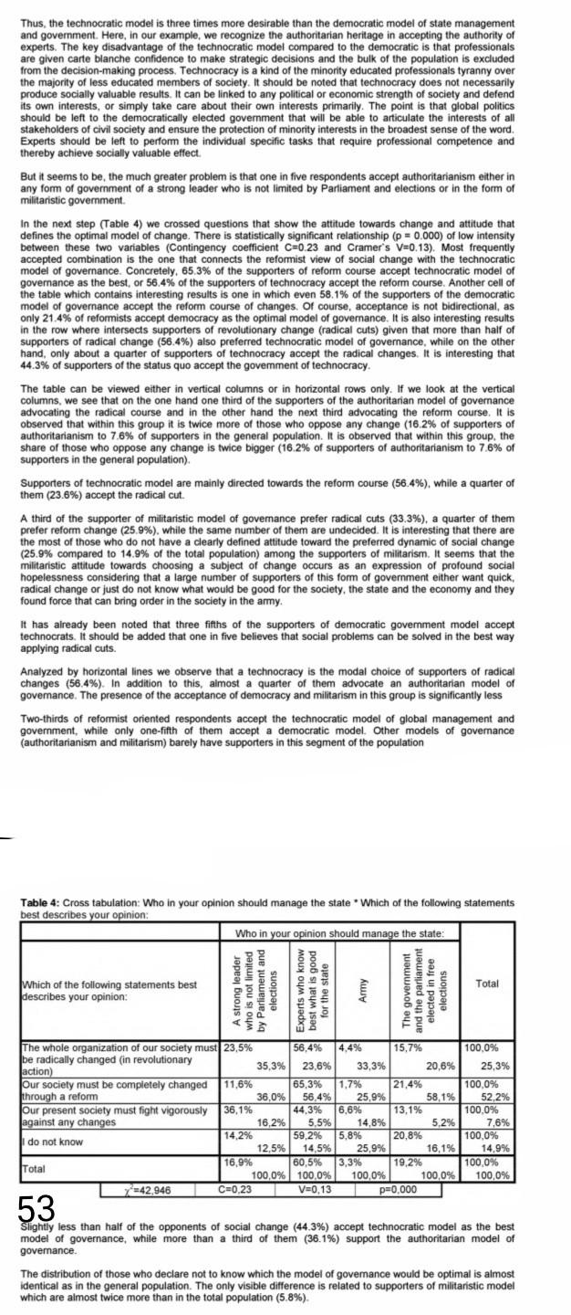 Solved Thus, the technocratic model is three times more | Chegg.com