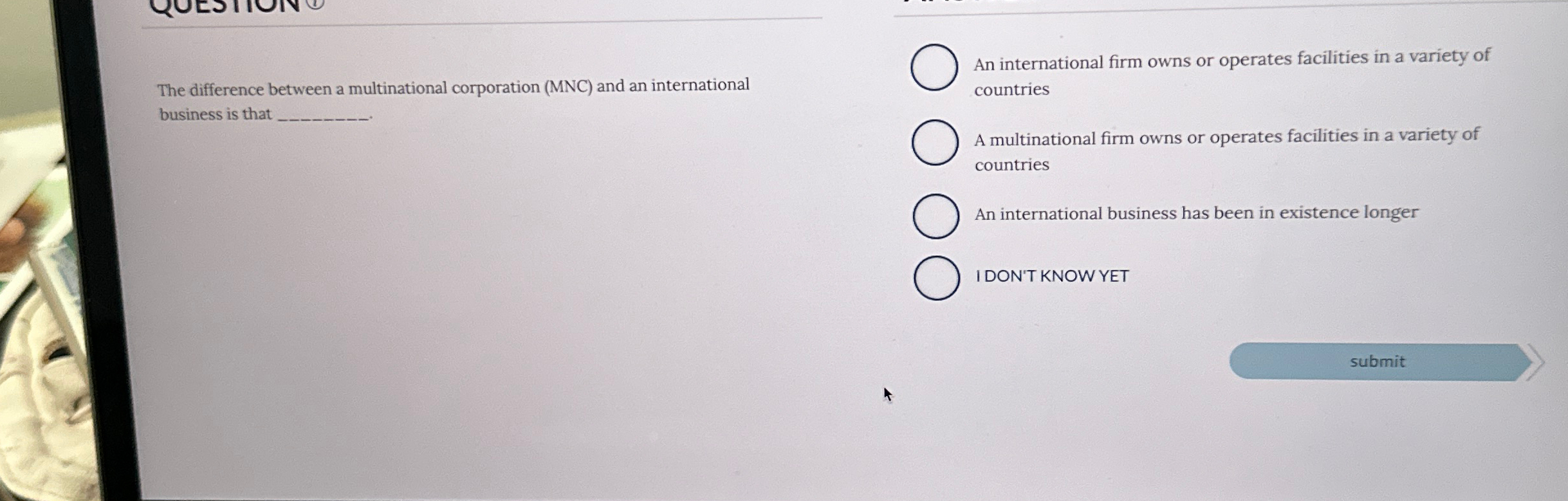 Solved The difference between a multinational corporation | Chegg.com