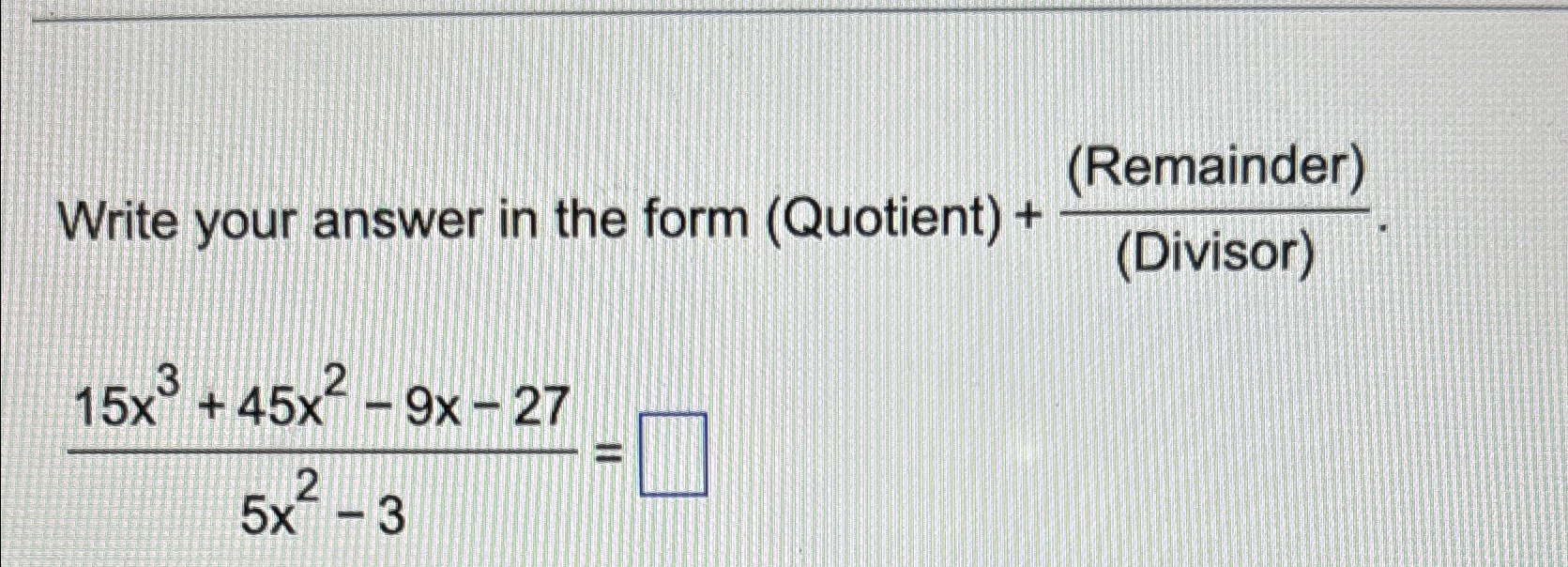Write your answer in the form | Chegg.com