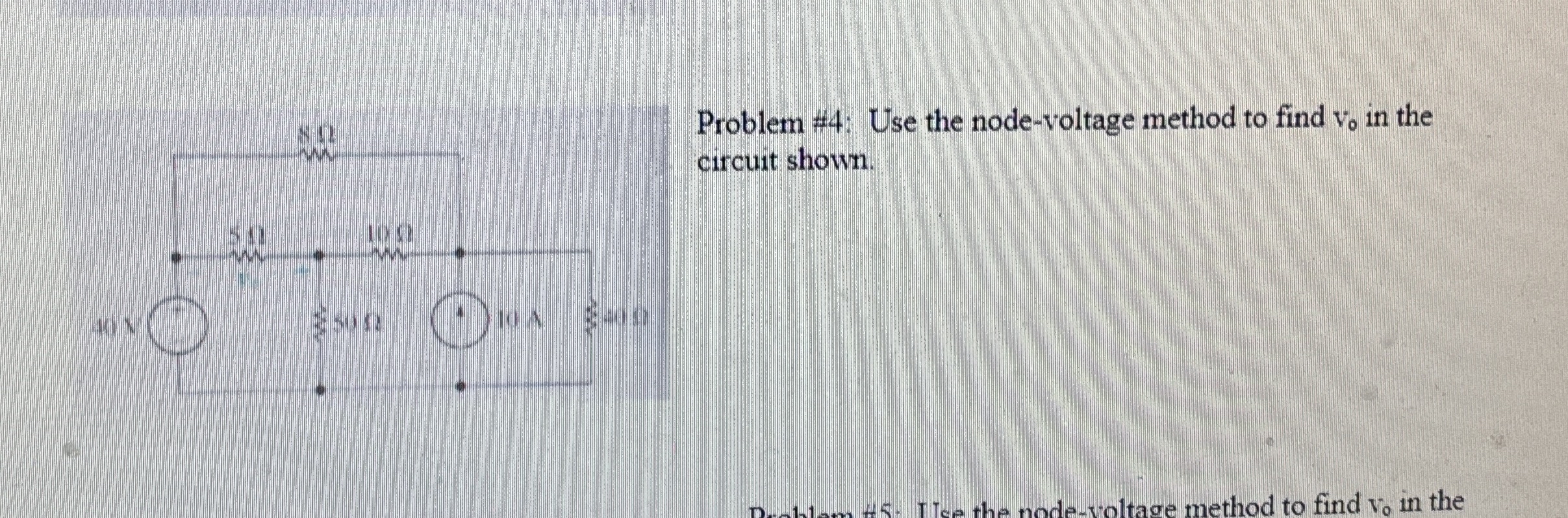 Solved Problem #4: Use the node-voltage method to find v0 | Chegg.com
