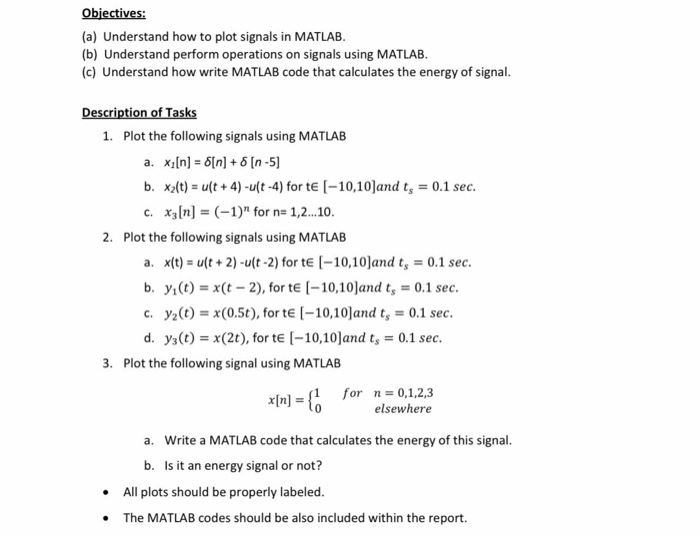 Objectives A Understand How To Plot Signals In