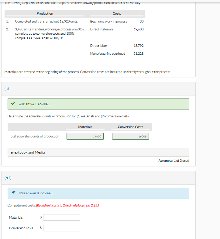 Solved Materials are entered at the beginning of the | Chegg.com