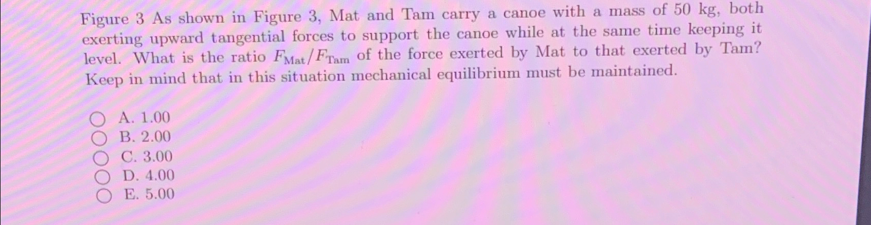 Solved Figure 3 ﻿As shown in Figure 3, ﻿Mat and Tam carry a | Chegg.com