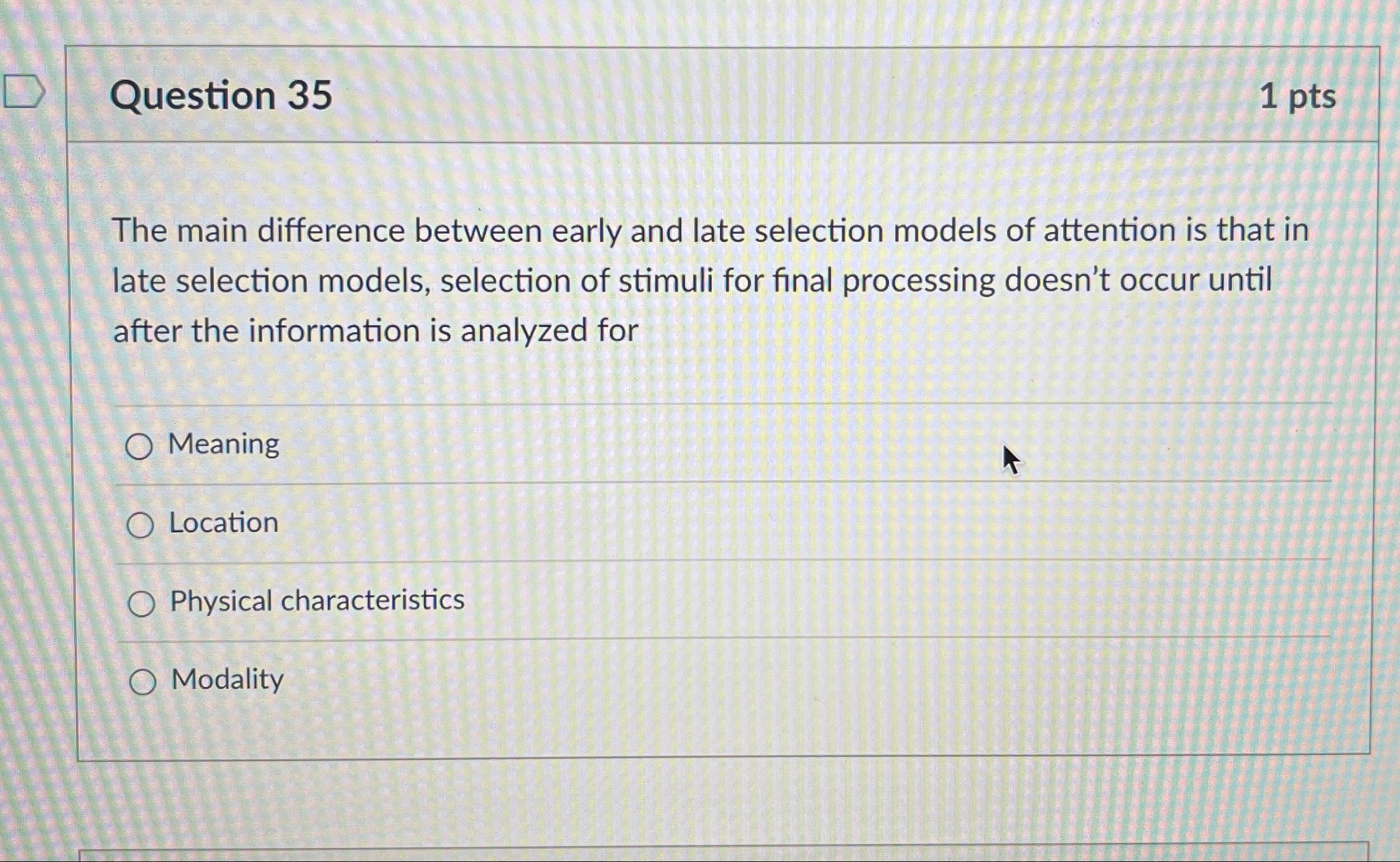 Solved Question 351 ﻿ptsThe main difference between early | Chegg.com