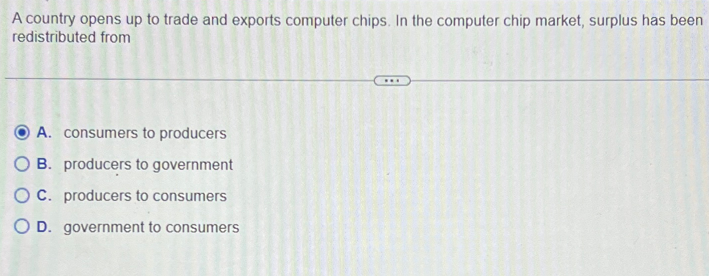 Solved A country opens up to trade and exports computer | Chegg.com