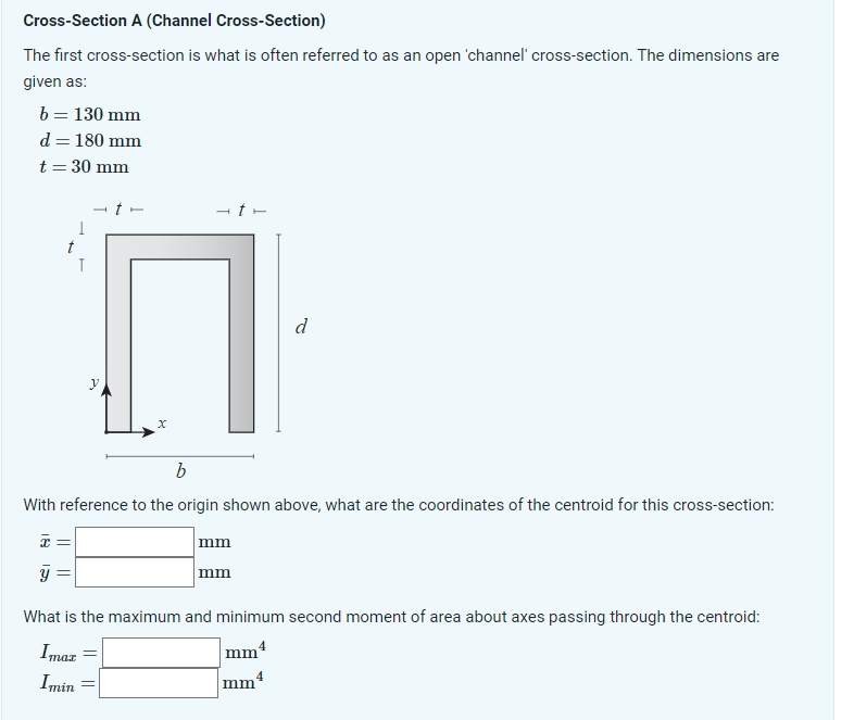 Solved Cross-Section A (Channel Cross-Section)The first | Chegg.com