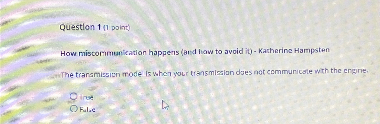Solved Question 1 1 ï Point How Miscommunication Happens Chegg