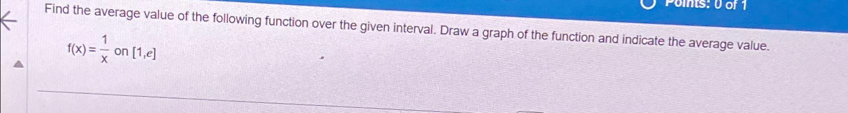 Solved Find the average value of the following function over | Chegg.com