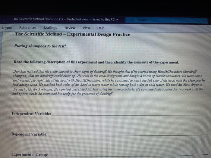 Solved Design Layout References Mailing Review View Help The | Chegg.com