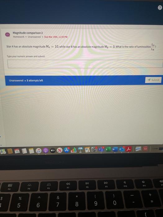 Solved Magnitude comparison 2 Homework. Unanswered Due Mar | Chegg.com