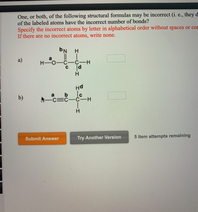 Solved One, or both, of the following structural formulas | Chegg.com
