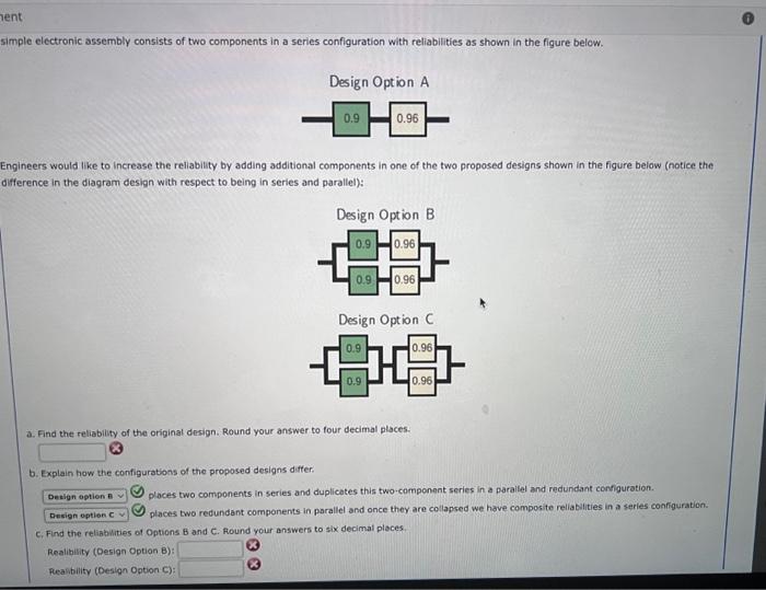 Solved imple electronic assembly consists of two components | Chegg.com