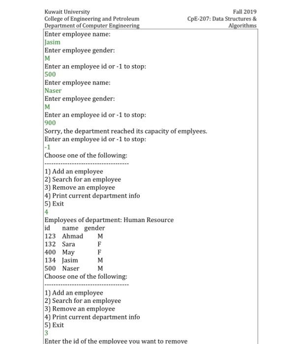 Solved Q3[30 pts]: Given the following class Employee: | Chegg.com