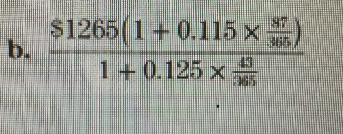Solved $1265(1 + 0.115 ) 1 + 0.125 x | Chegg.com