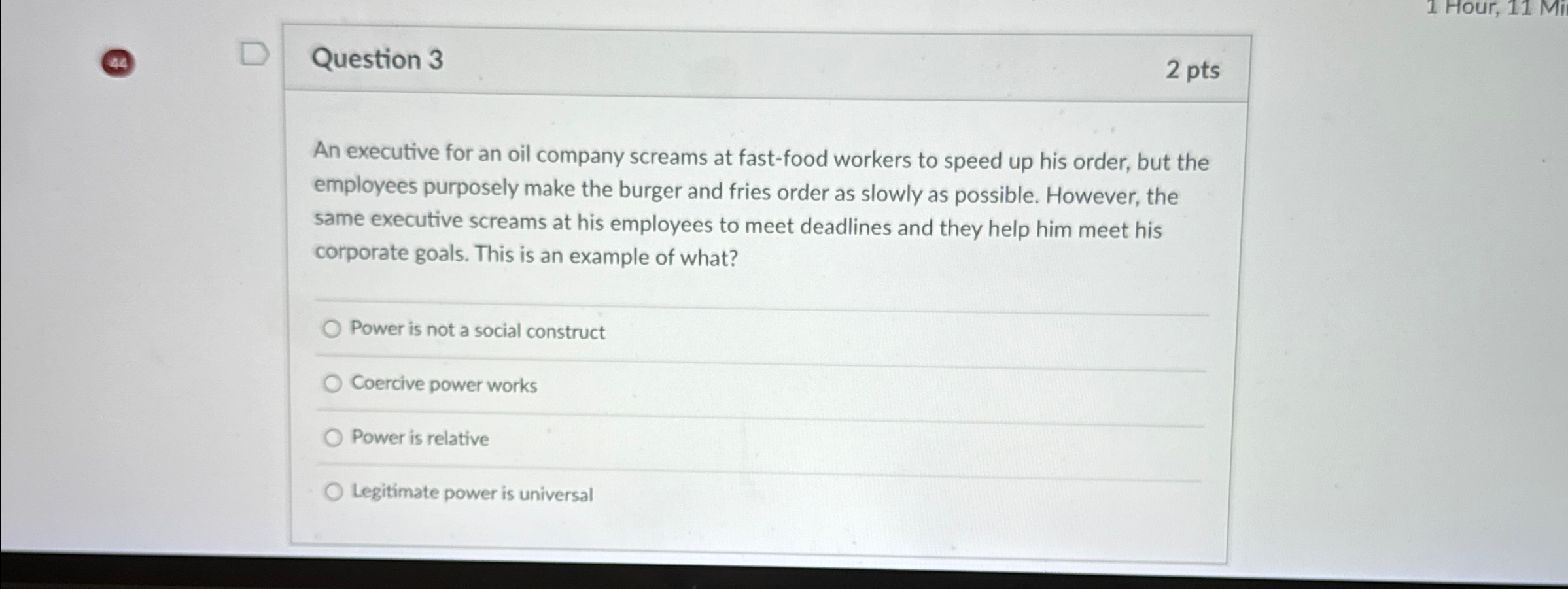 Solved Question 32 ﻿ptsAn executive for an oil company | Chegg.com