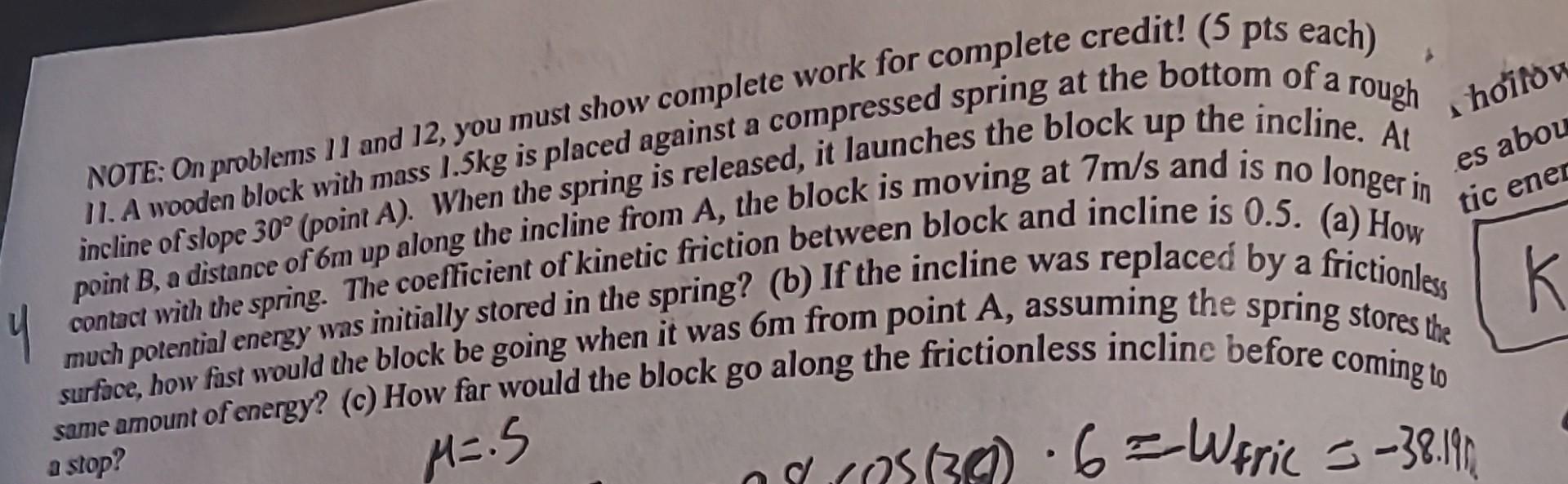 Solved NOTE: On problems 11 and 12 , you must show complete | Chegg.com