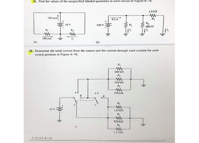 Solved 26. Find the values of the unspecified labeled | Chegg.com