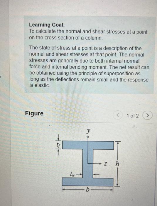 Solved Learning Goal: To calculate the normal and shear | Chegg.com