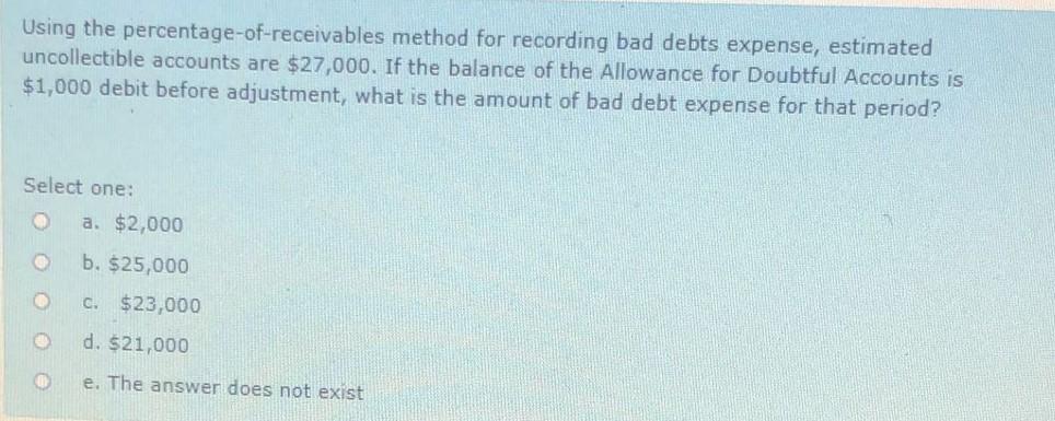Solved Using the percentage-of-receivables method for | Chegg.com