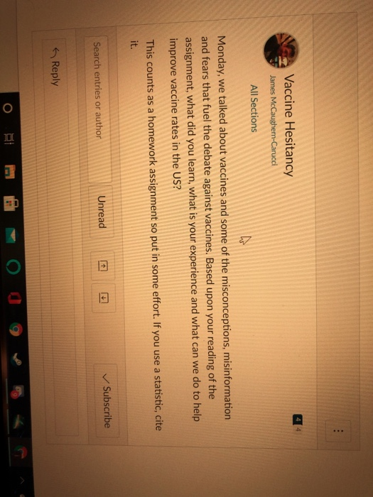 : 4 Vaccine Hesitancy James McCaughern-Carucci All | Chegg.com