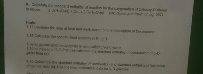 Solved Calculate the standard enthaply of reaction for the | Chegg.com