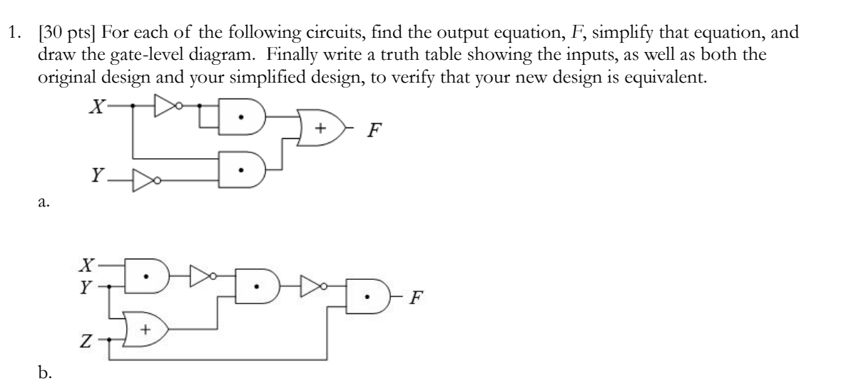 Solved [30 pts] For each of the following circuits, find the | Chegg.com