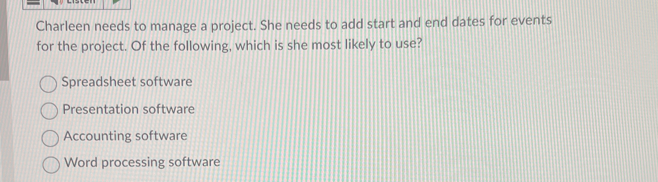 Solved Charleen needs to manage a project. She needs to add | Chegg.com