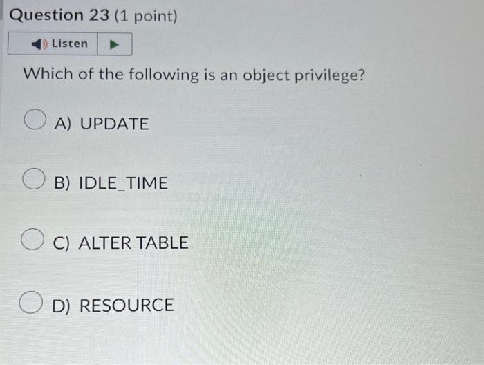Solved Which of the following is a predefined role? A) | Chegg.com