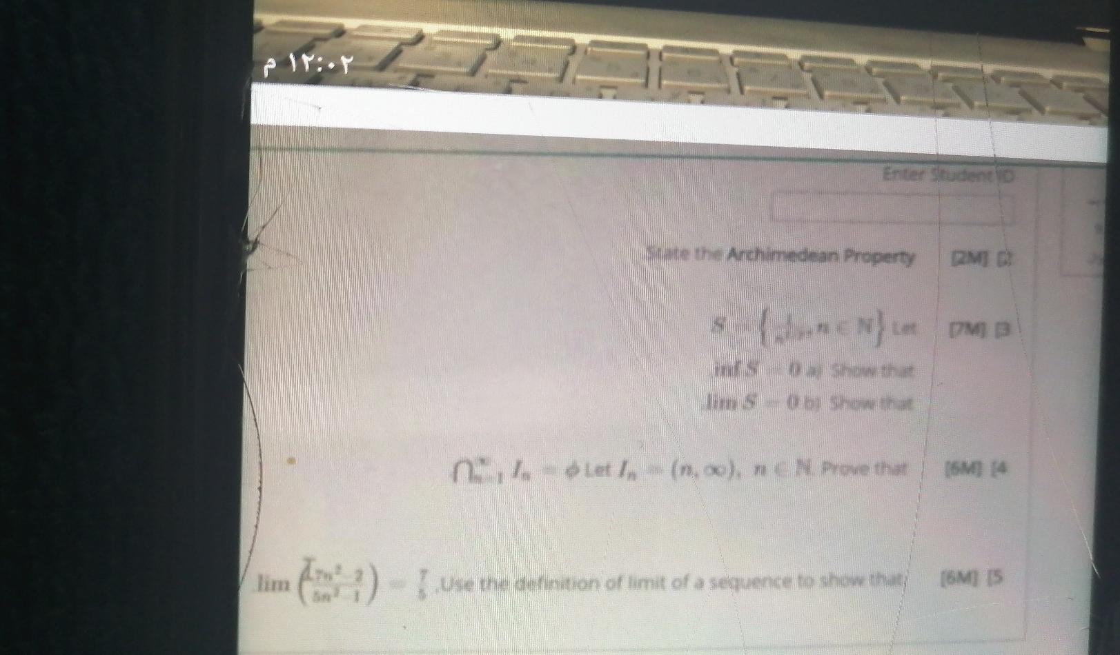 Solved ۱۲:۰۲ م state the Archimedean Property M s (new) сом | Chegg.com