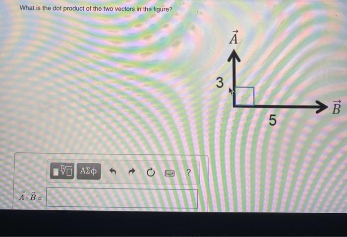 Solved What is the dot product of the two vectors in the | Chegg.com