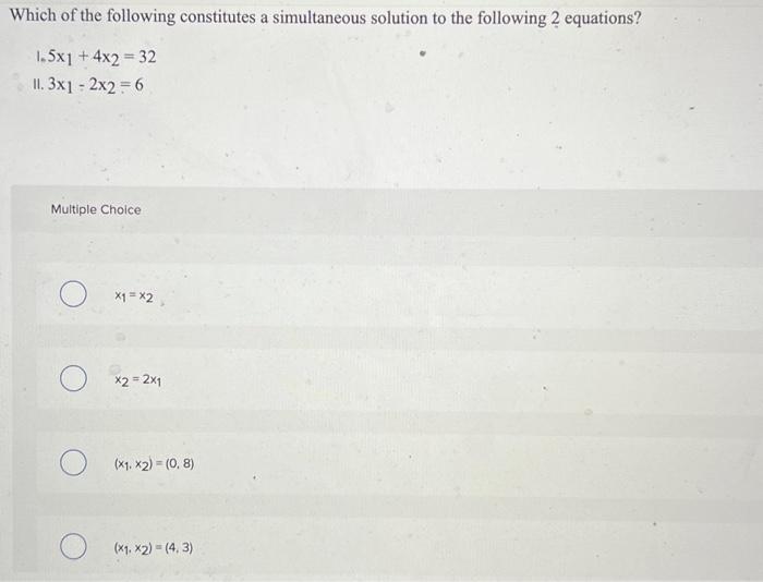 Solved Which of the following constitutes a simultaneous | Chegg.com