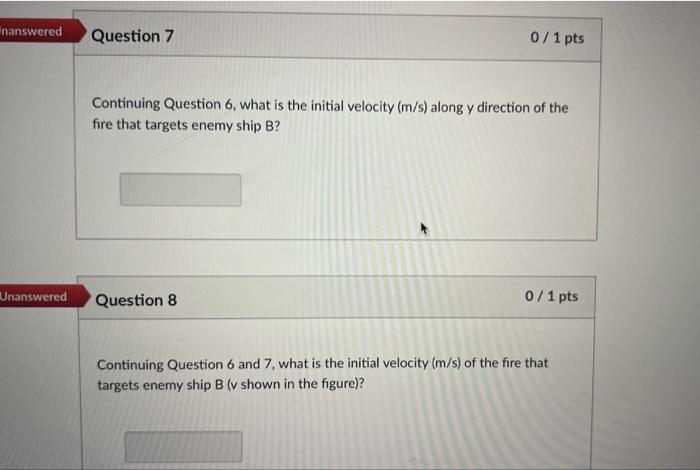 Solved A battleship simultaneously fires two projectiles at | Chegg.com