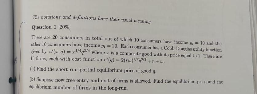 Solved The notations and definitions have their usual | Chegg.com