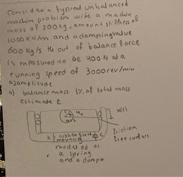 Solved Consider a typical unbalanced machine problem with a | Chegg.com